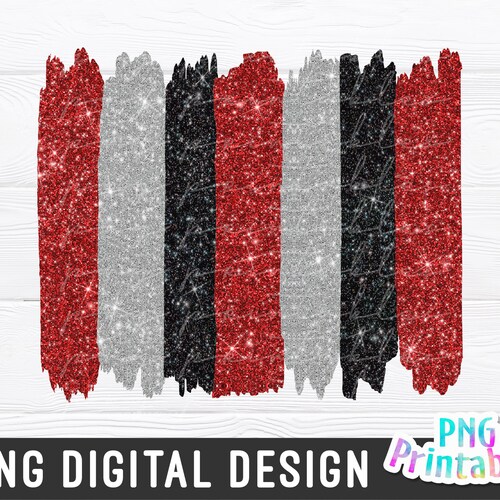 Red and Blue Glitter Brush Strokes PNG Sublimation Print - Etsy