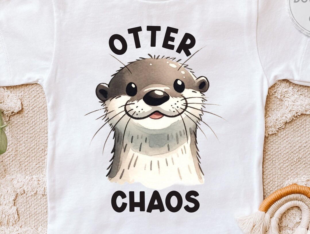 Punny Shirt Png - Otter Chaos - Funny Png - Print File - Funny Kids ...