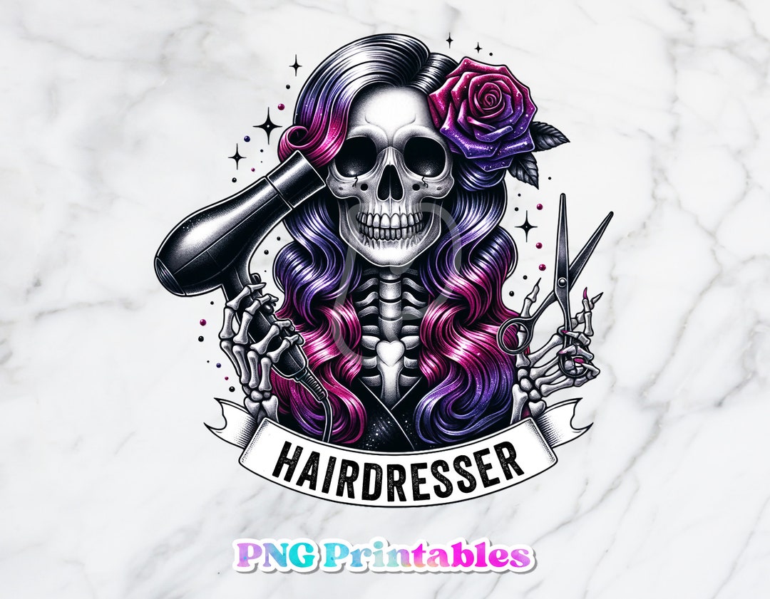Hairdresser Skeleton Png Occupation Png Print File Hairdresser ...