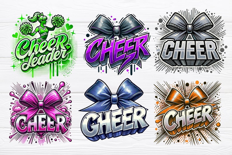 Cheer Png Bundle - Airbrushed Cheer Png Bundle - Print File ...