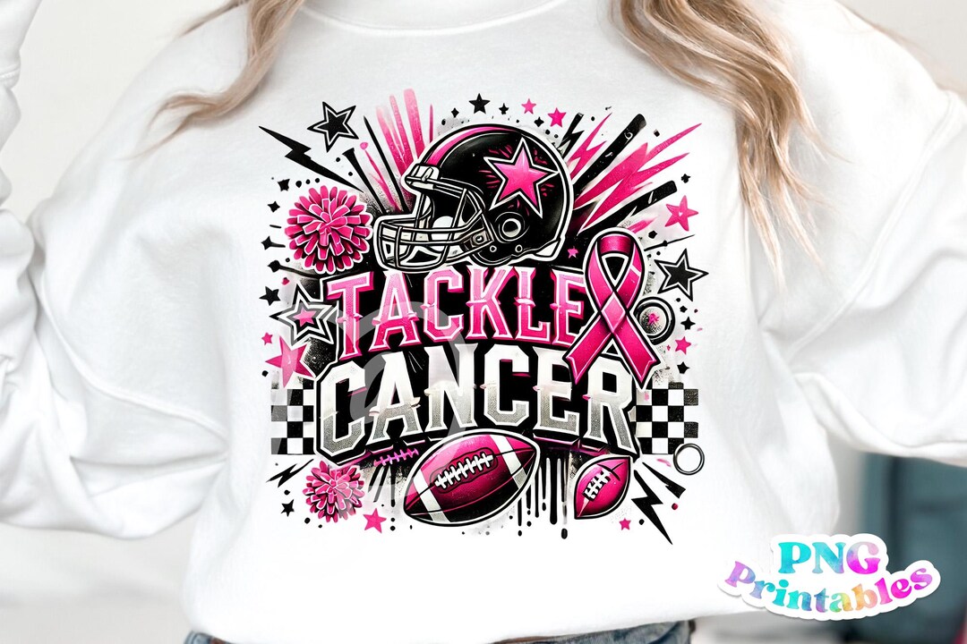 Tackle Cancer Football Png - Football Png - Print File - Sublimation ...