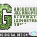Sequin Sport Alphabet Png Lime Green and Black Alphabet Png Print File ...