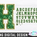 Glitter Sport Alphabet Png - Green and Gold Glitter Alphabet - Png ...