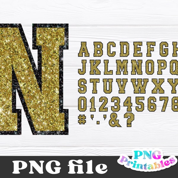 Gold Glitter Letters - Etsy