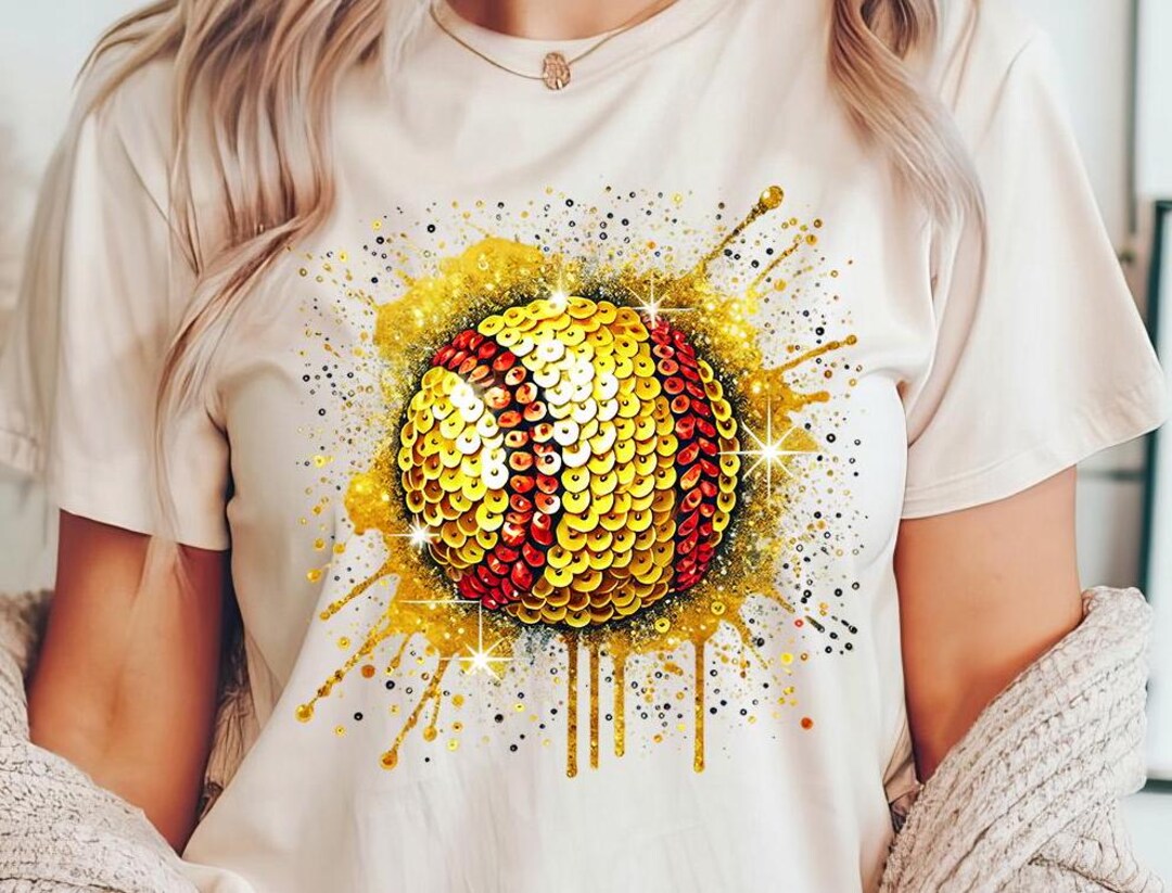 Sequin Softball Png - Softball Png - Print File - Glitter Sublimation Design - Sports Png ...