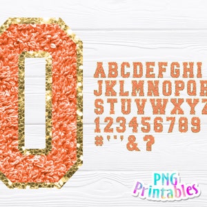 Chenille Alphabet Png - Orange Alphabet - Png Print File for ...