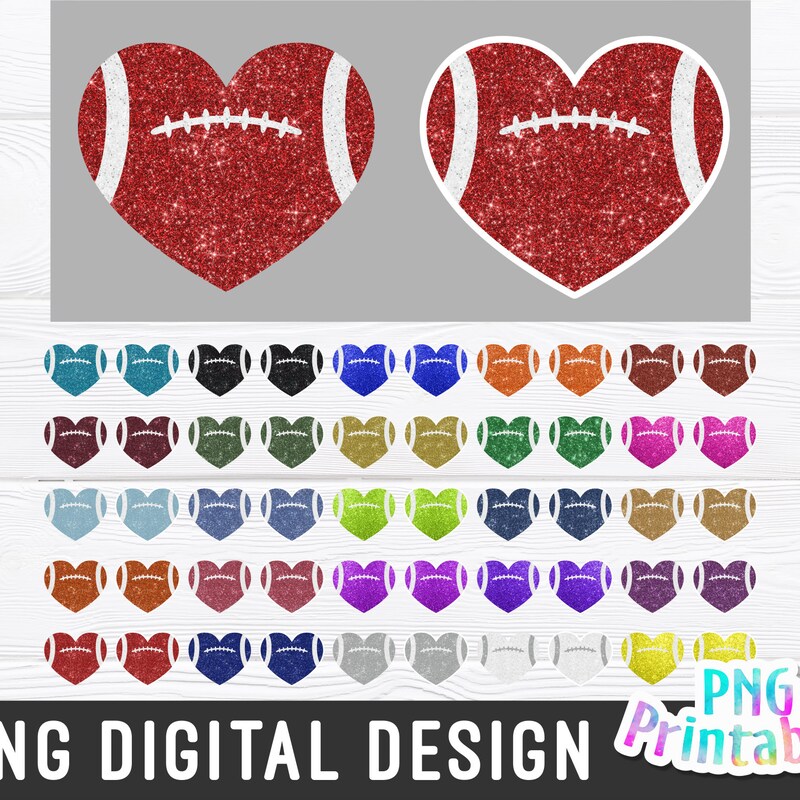 Football Heart - Etsy