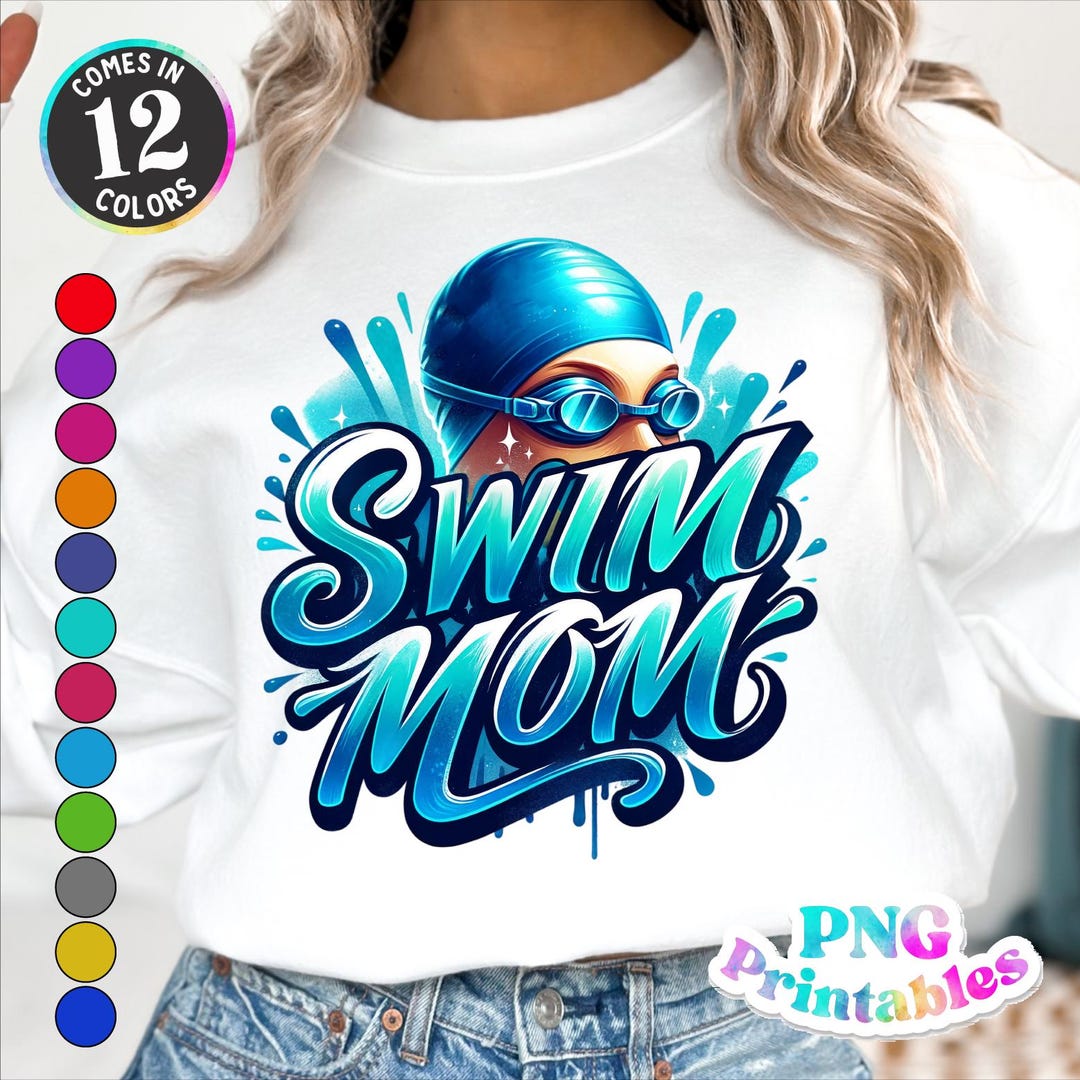 Swim Mom Png - Swim Png - Print File - Sublimation Design - Sports Png ...