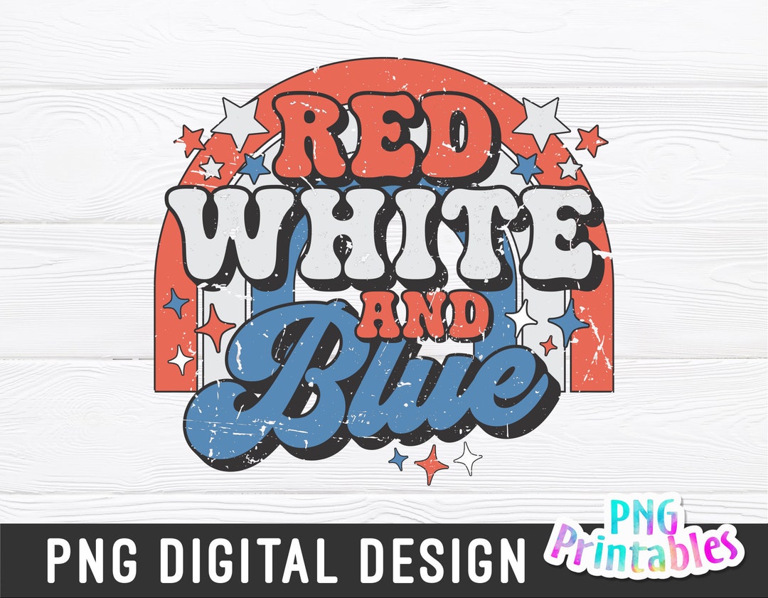 Red White and Blue Png - Fourth of July Png - Print File - July 4th ...
