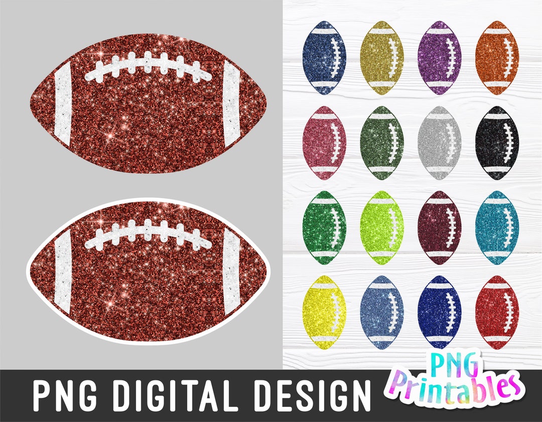 Glitter Football Png Bundle - Football Png - Print File - Glitter ...