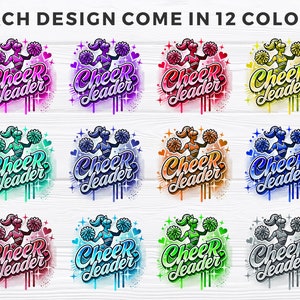 Cheer Png Bundle - Airbrushed Cheer Png Bundle - Print File ...