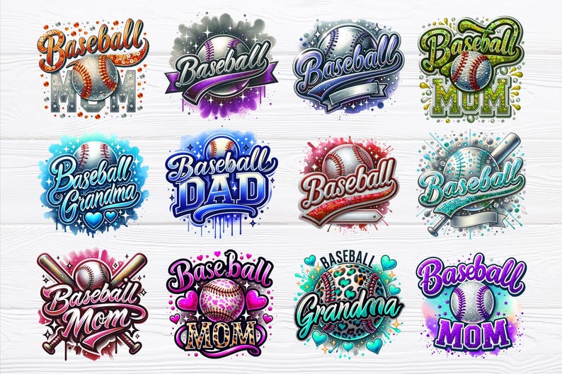 Baseball Png Bundle - Airbrushed Baseball Png Bundle - Print File ...