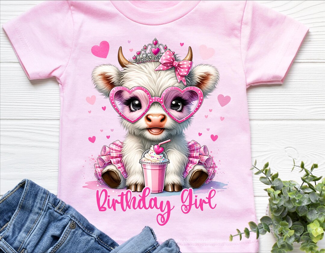 Birthday Png - Highland Cow Birthday Png - Print File - Birthday Girl ...