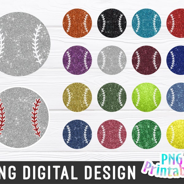 Baseball Glitter - Etsy