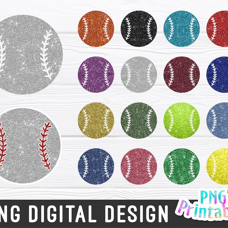 Glitter Baseball - Etsy