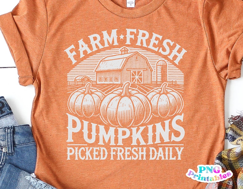 Fall Png - Farm Fresh Pumpkins Png - Print File - Fall Sublimation ...