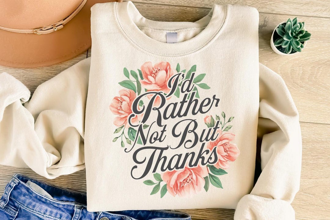 I'd Rather Not Thank You Png - Funny Png - Print File - Funny ...