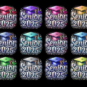 Sequin Senior 2025 Png Graduation Png Print File Sublimation Design ...