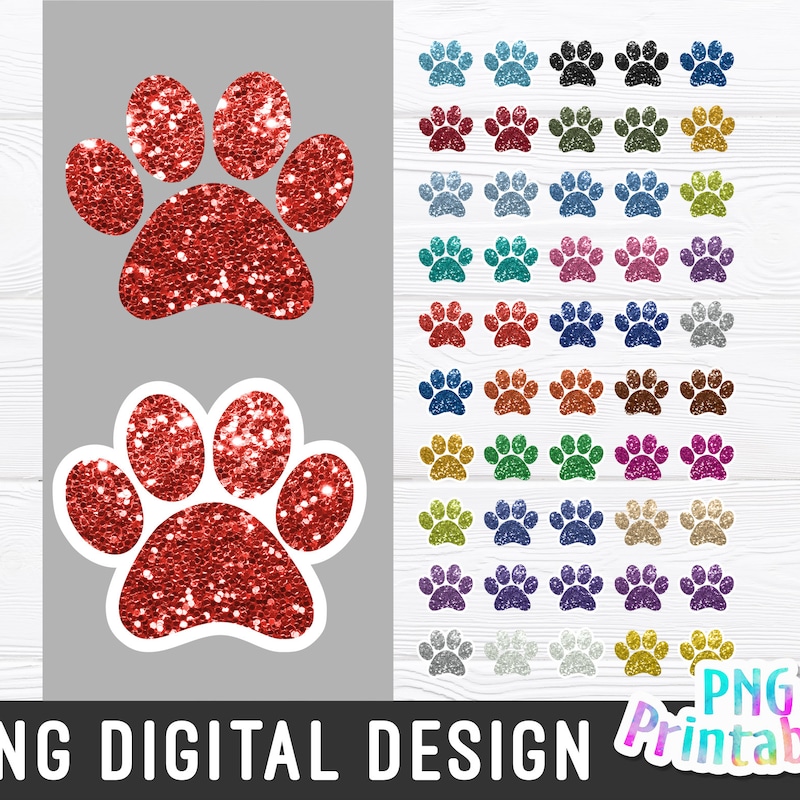 Bulldog Paw Print - Etsy