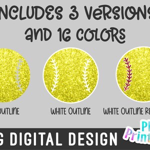 Glitter Baseball Png Bundle - Baseball Png - Print File - Glitter ...