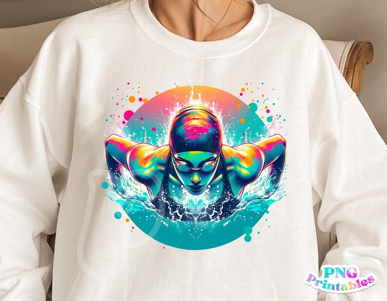 Swim Png - Female Swimmer Png - Print File - Sublimation Design ...