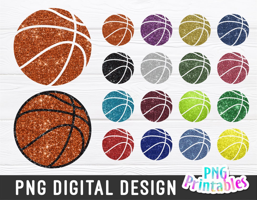 Glitter Basketball Png Bundle - Basketball Png - Print File - Glitter ...