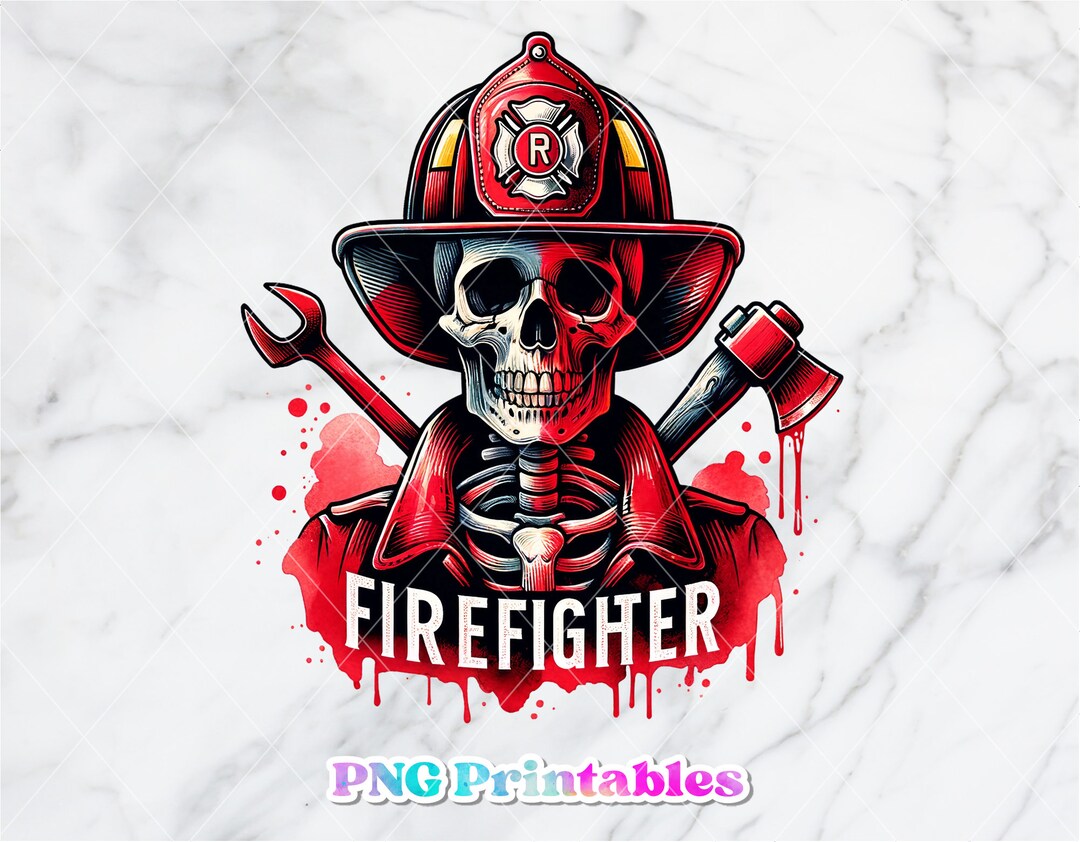 Firefighter Skeleton Png Occupation Png Print File Firefighter ...
