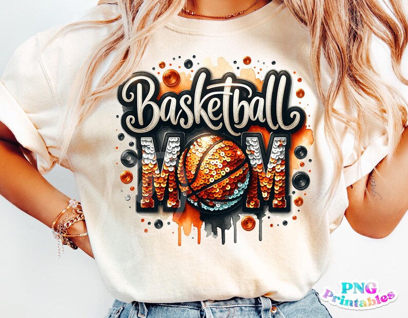 Senior Mom Basketball Png - Basketball Png - Print File - Glitter and Sequins - Sublimation ...