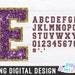 Glitter Sport Alphabet Png - Purple and Gold Glitter Alphabet - Png ...