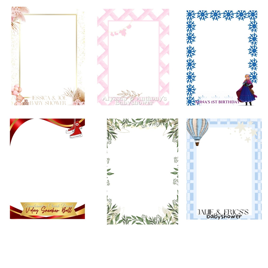 Digital, 360 Booth Photo Template, Birthday, 360 Booth Overlay , 360 ...