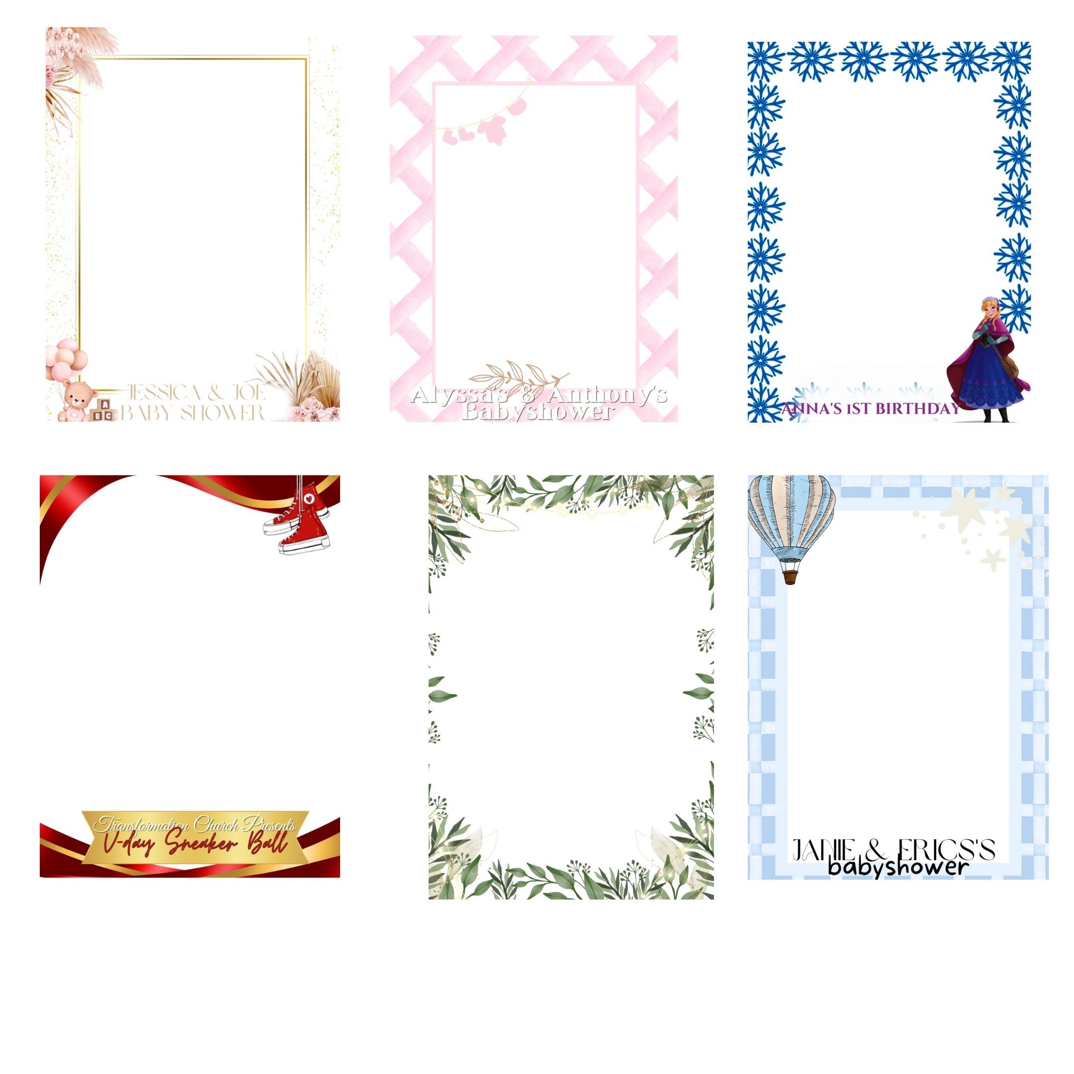 Digital, 360 Booth Photo Template, Birthday, 360 Booth Overlay , 360 ...