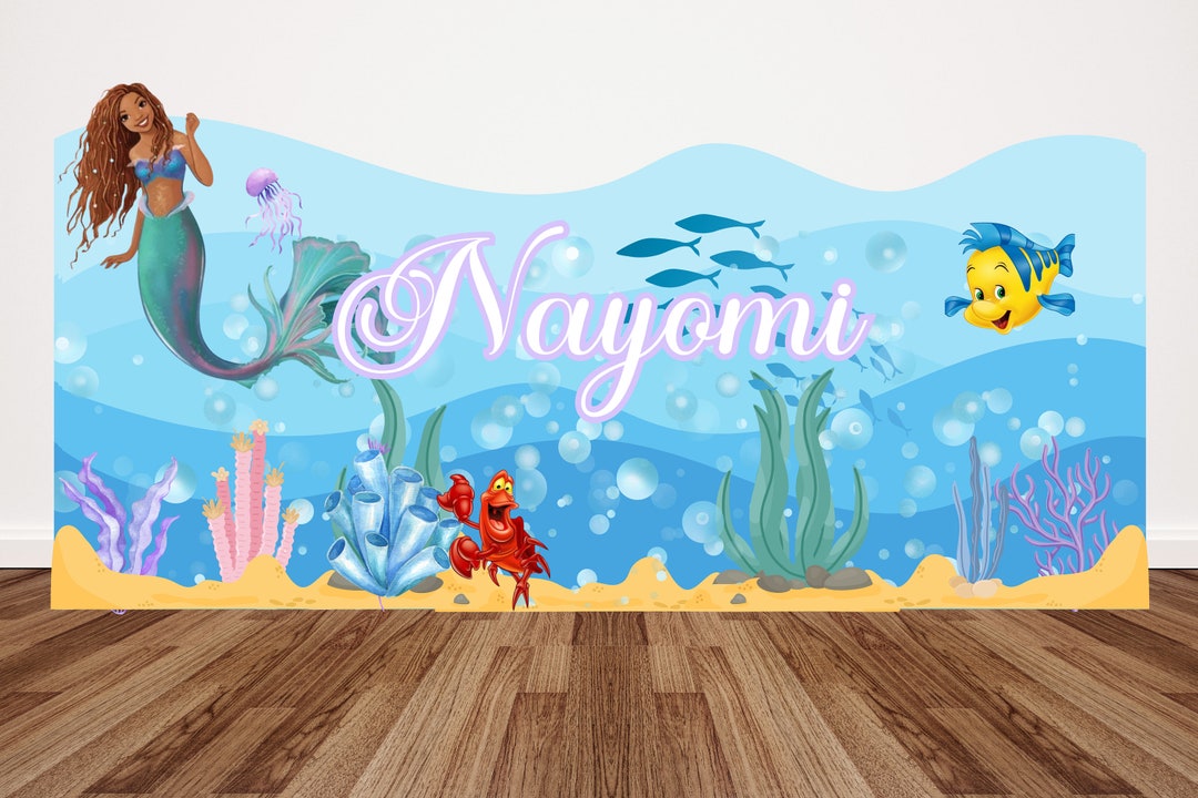 Mermaid Themed Foam Board Cut Outs, Mermaid Party Props, Under the Sea ...
