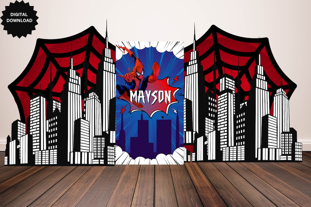 Marvel Comic Backdrop, Panel Set, Superhero Backdrop, Comic Backdrop ...