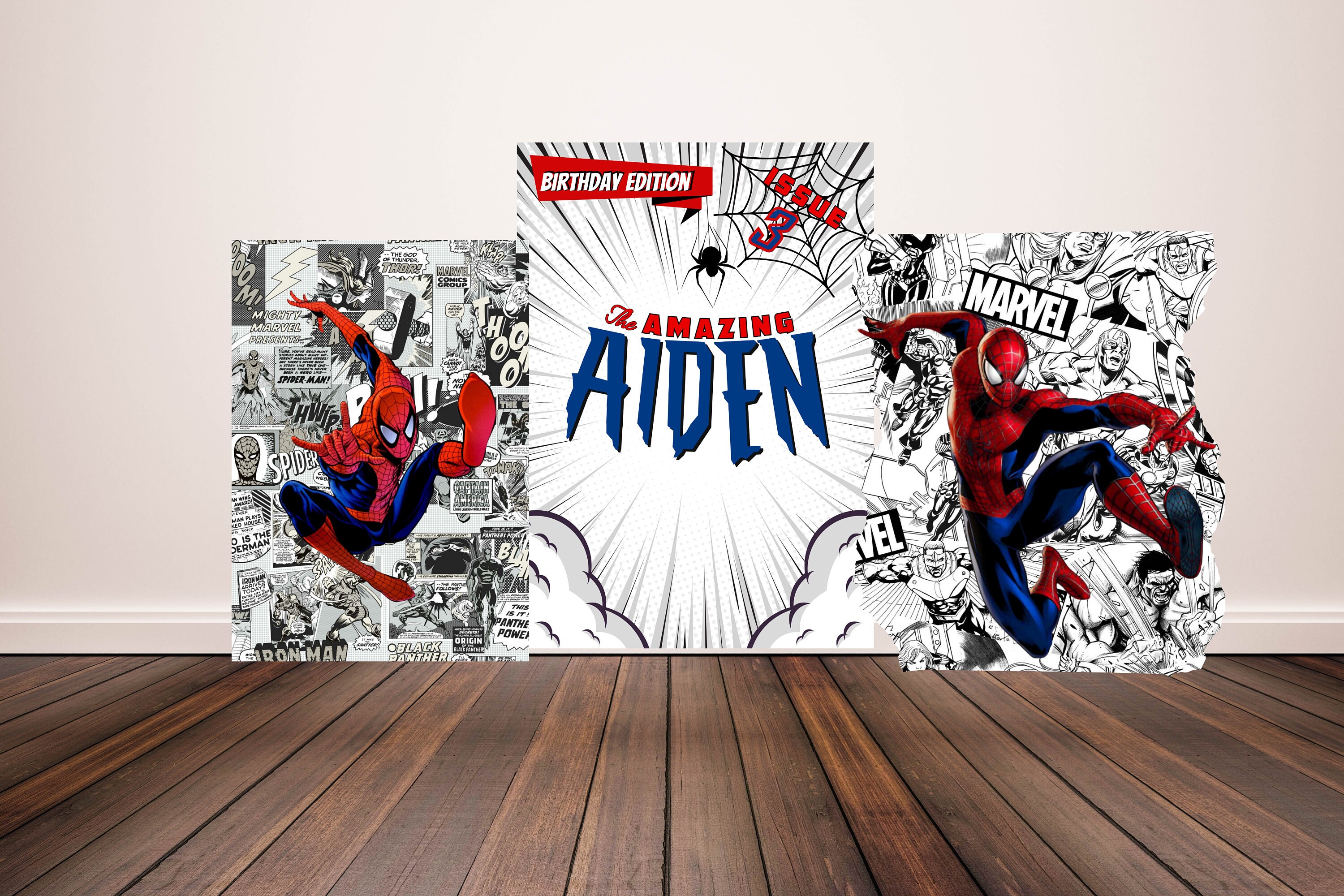 Marvel Comic Backdrop, Panel Set, Superhero Backdrop, Comic Backdrop ...