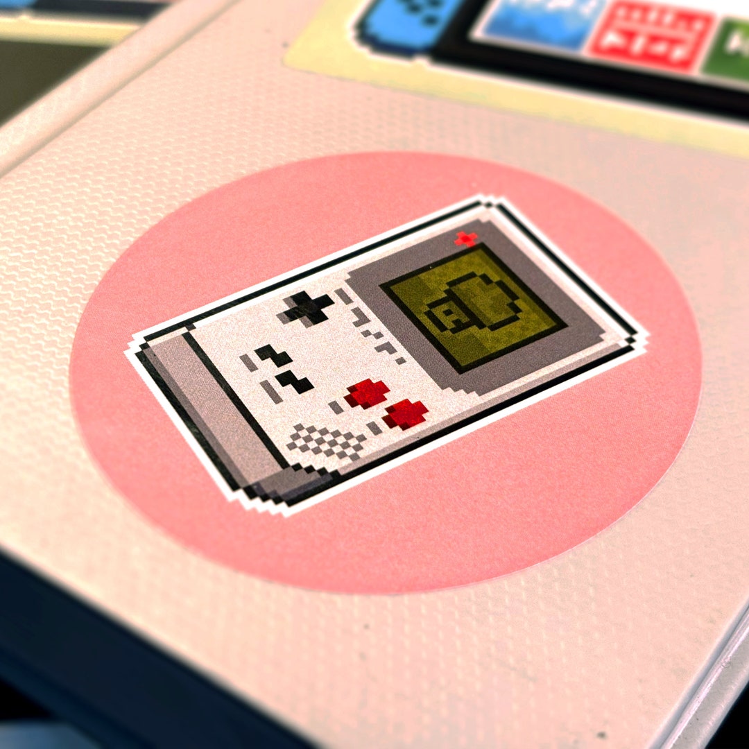 Nintendo Gameboy original Pixel Art Sticker Circle 64mm Retro Gaming ...