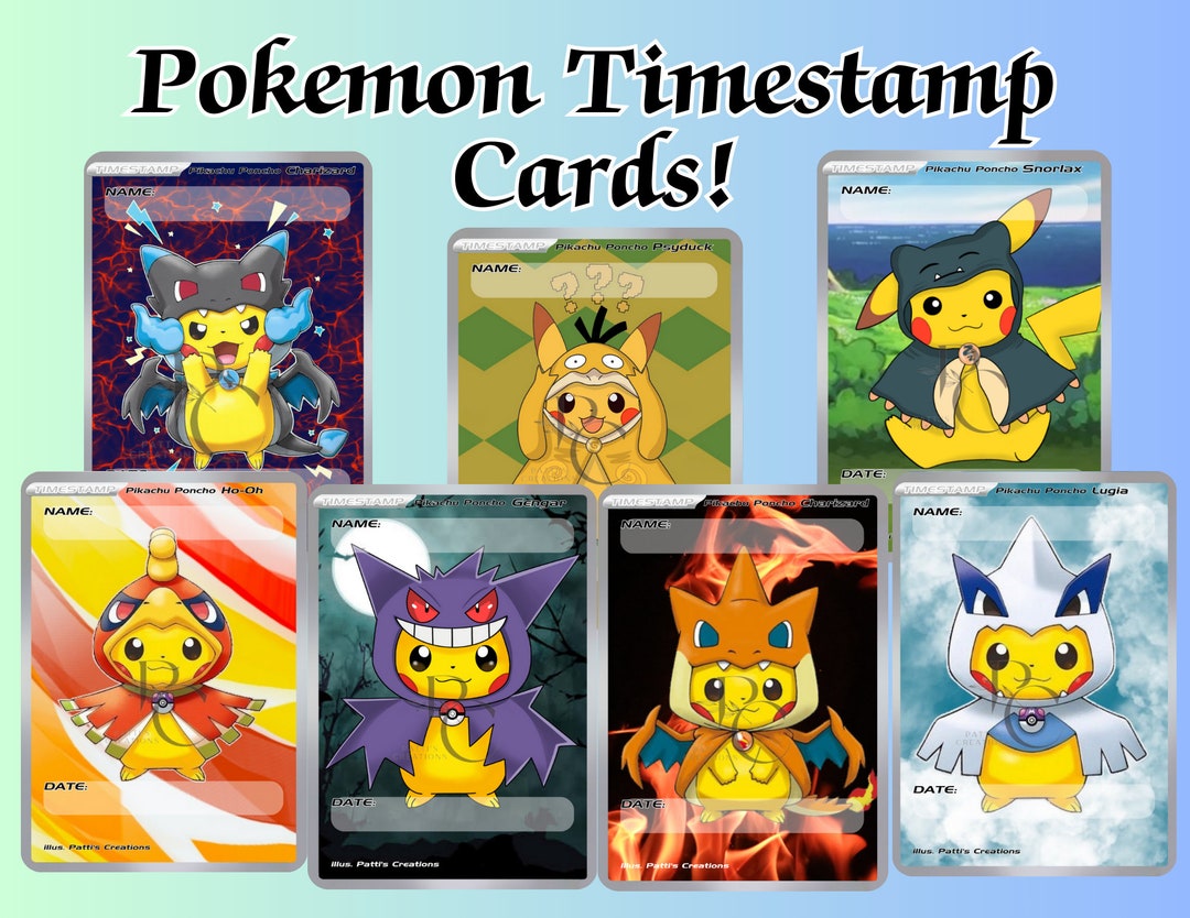 Custom Pikachu Poncho Pokemon Timestamp Cards Custom Card Pokemon ...