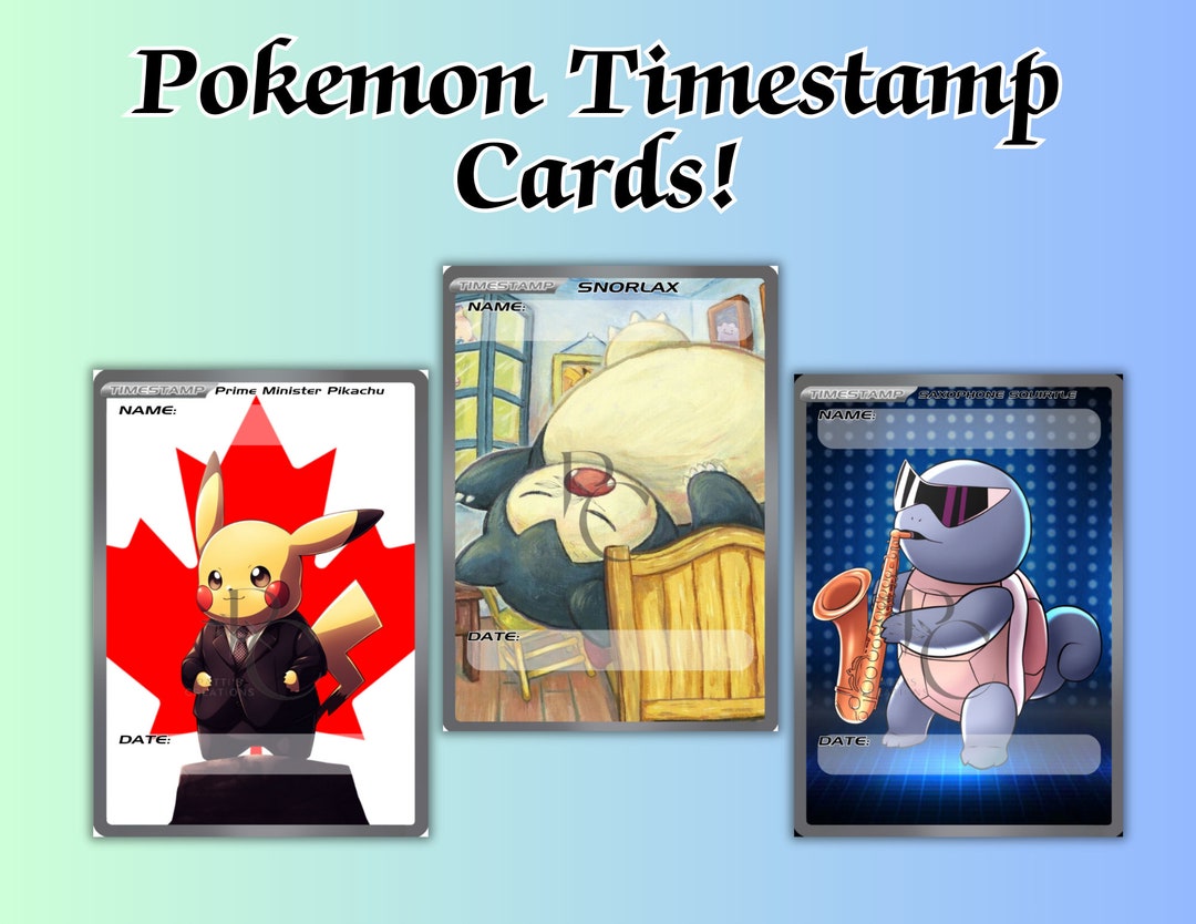Pokemon Timestamp Cards Pokemon Cards Pokemon Trading Cards - Etsy Canada