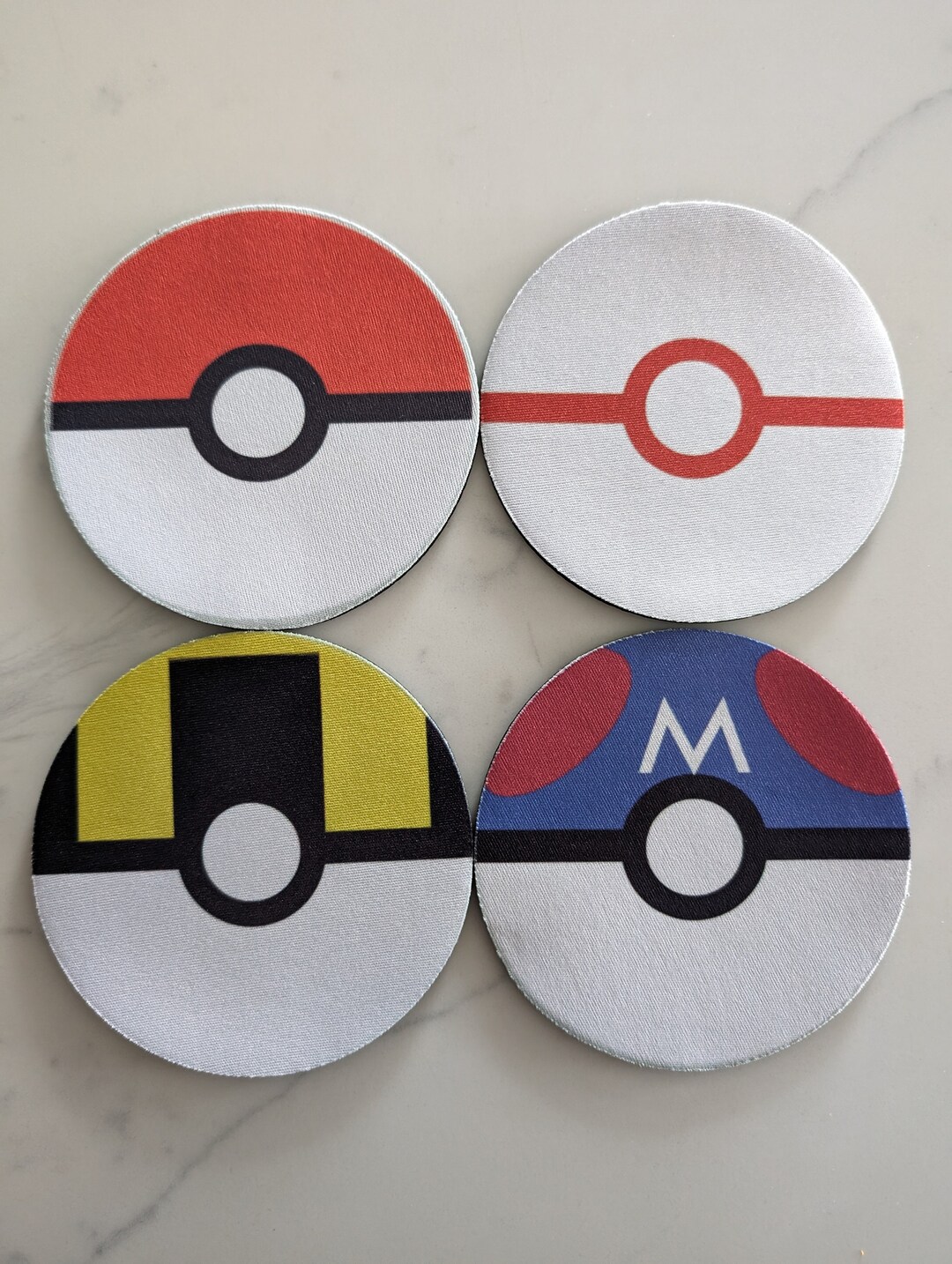 Pokemon Coasters Pokeball Coaster Fun Pokemon - Etsy