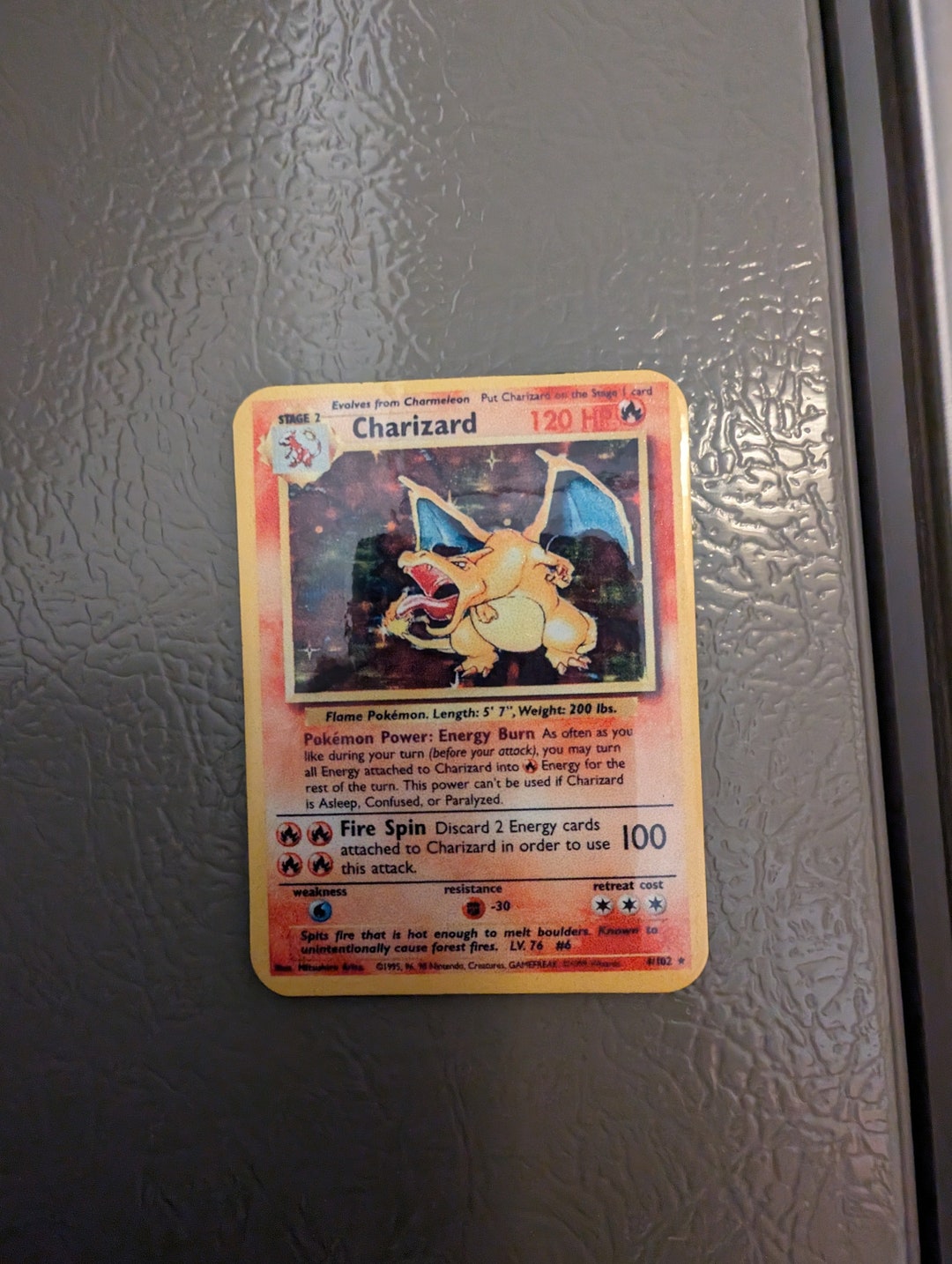 Pokemon Magnet Charizard Magnet Pokemon Base Set Charizard Pokemon Card ...