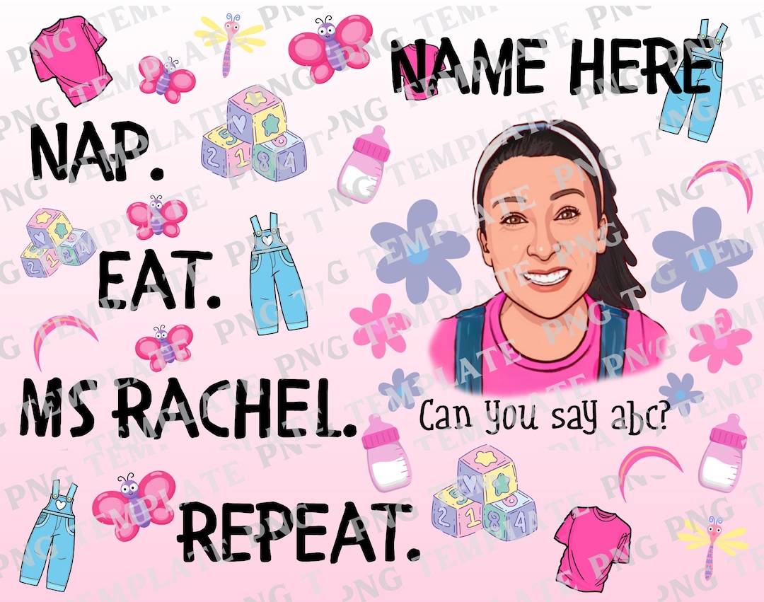 Nap Eat Ms Rachel Repeat Baby Bottle Tumbler Wrap - Etsy