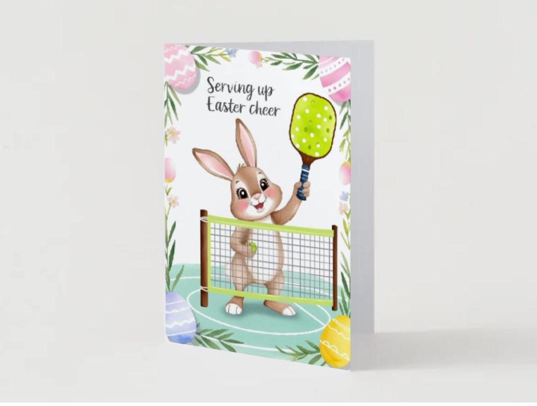 Printable Pickleball Easter Greeting Card - Etsy