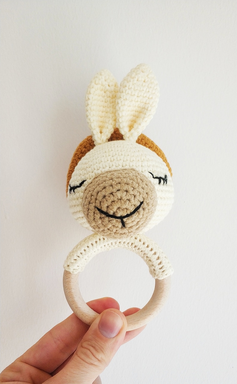 Crochet Camel Stroller Chain, Rattle and Pacifier Holder Set, Custom ...