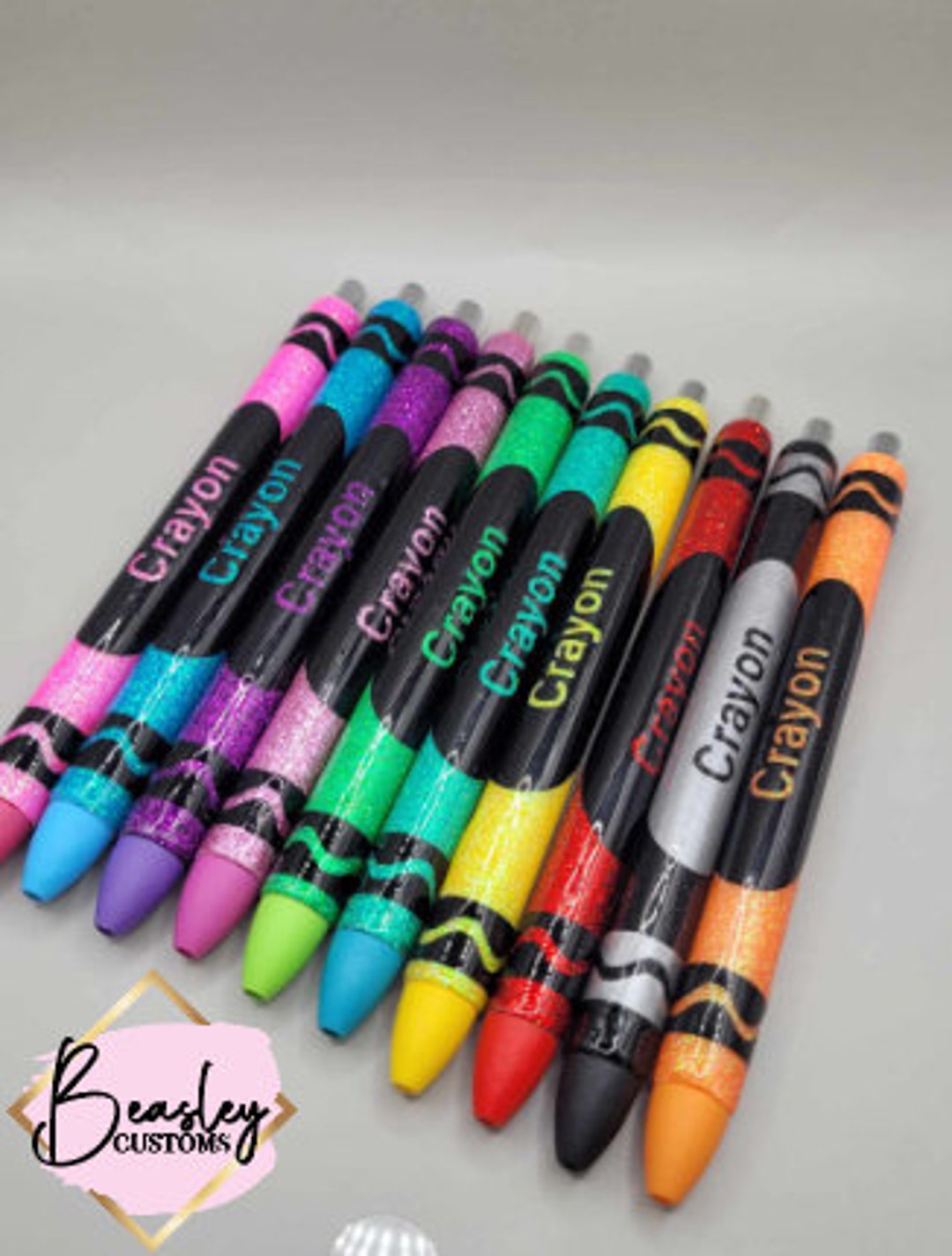 Crayon Glitter Pens / Inkjoy Gel Pens / Rainbow Pens / Glitter Pens - Etsy