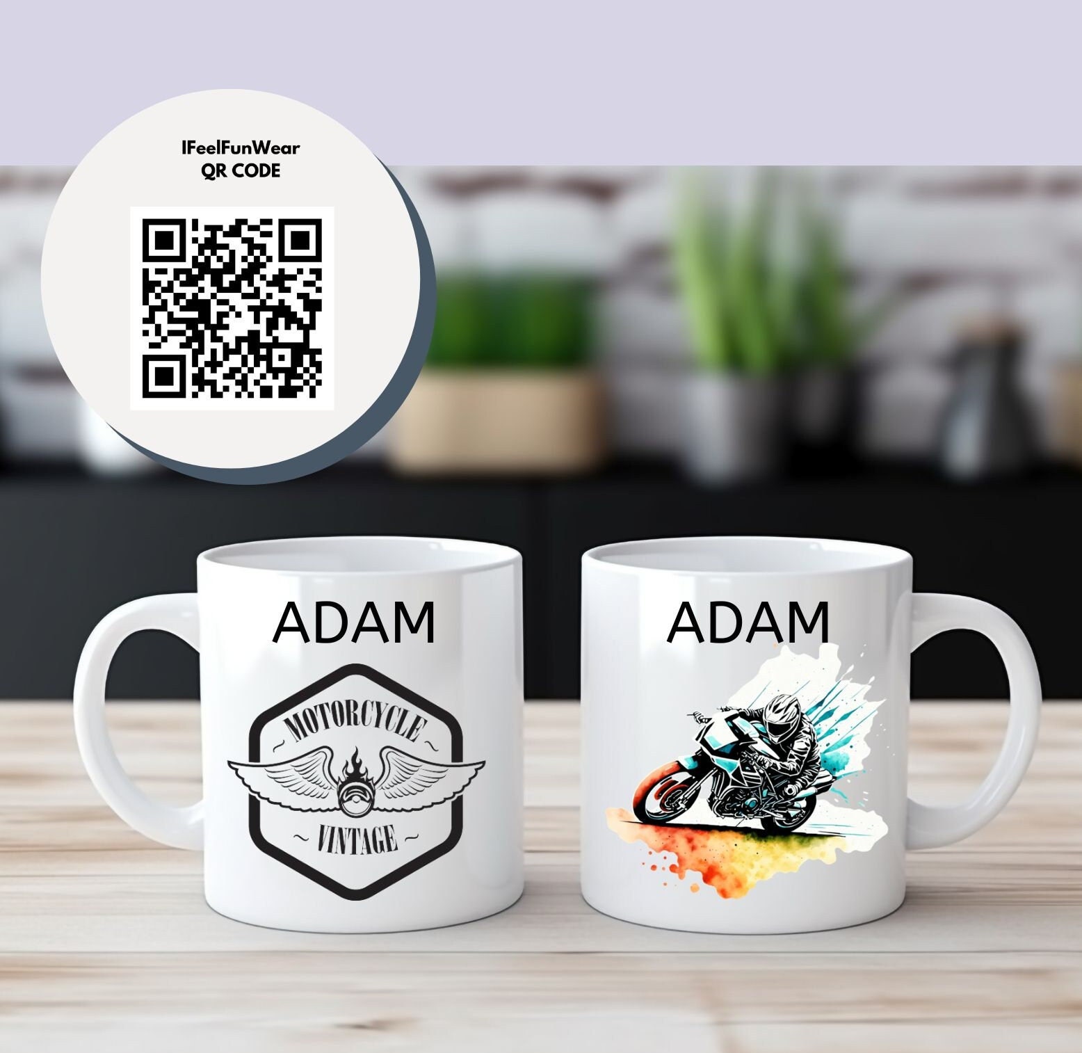 Personalized Mug With Vintage Motorcycle Logo, Personalized Mug Gift, A ...