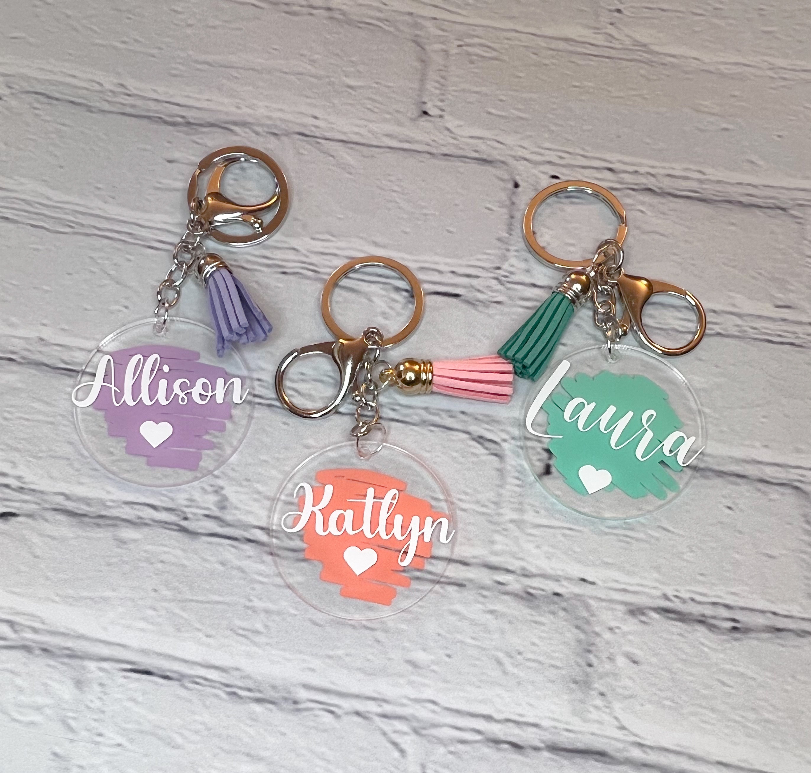 Personalized Acrylic Keychains - Etsy