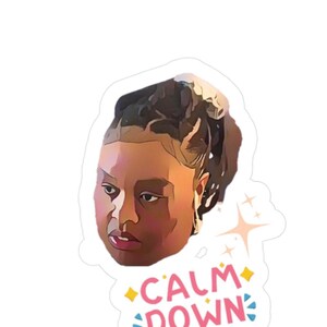 Calm Down Vinyl Decal Bria and Shay Tiktok Sticker - Etsy