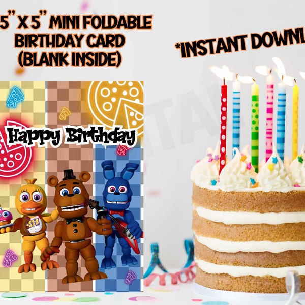 Five nights at freddys birthday card - Etsy France