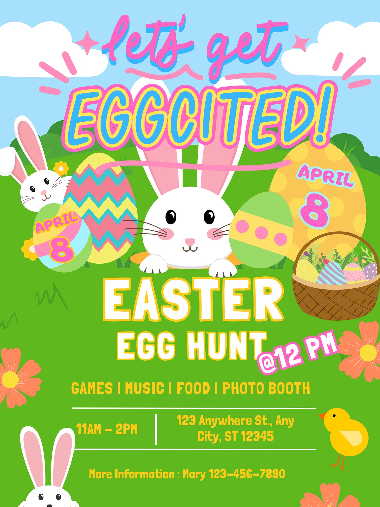 Instant Editable Download Easter Egg Poster DIY Editable Sign 18 X 24 ...