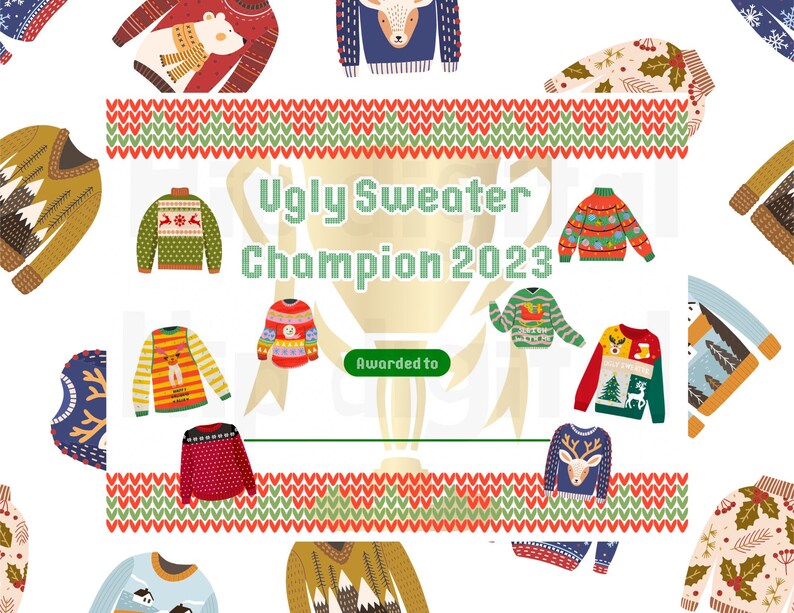 Editable Ugly Sweater Party Invitation Instant Download - Etsy