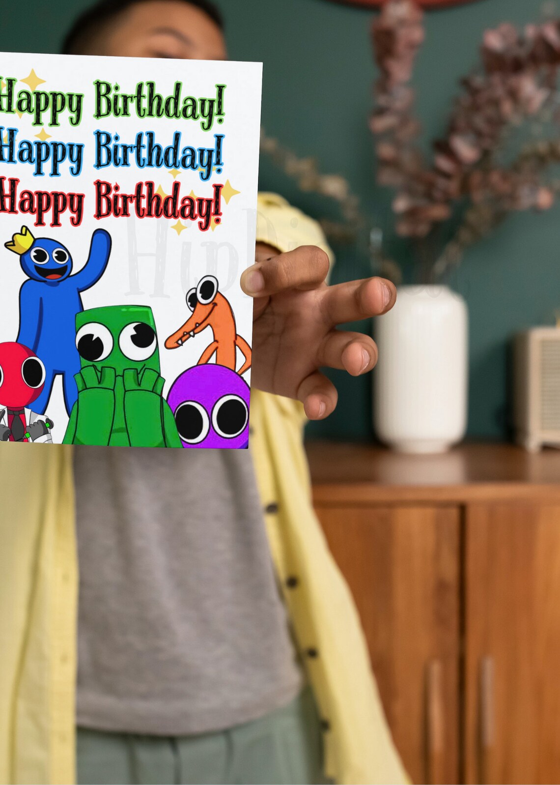 Instant Rainbow Friends Birthday Day Card Foldable - Etsy